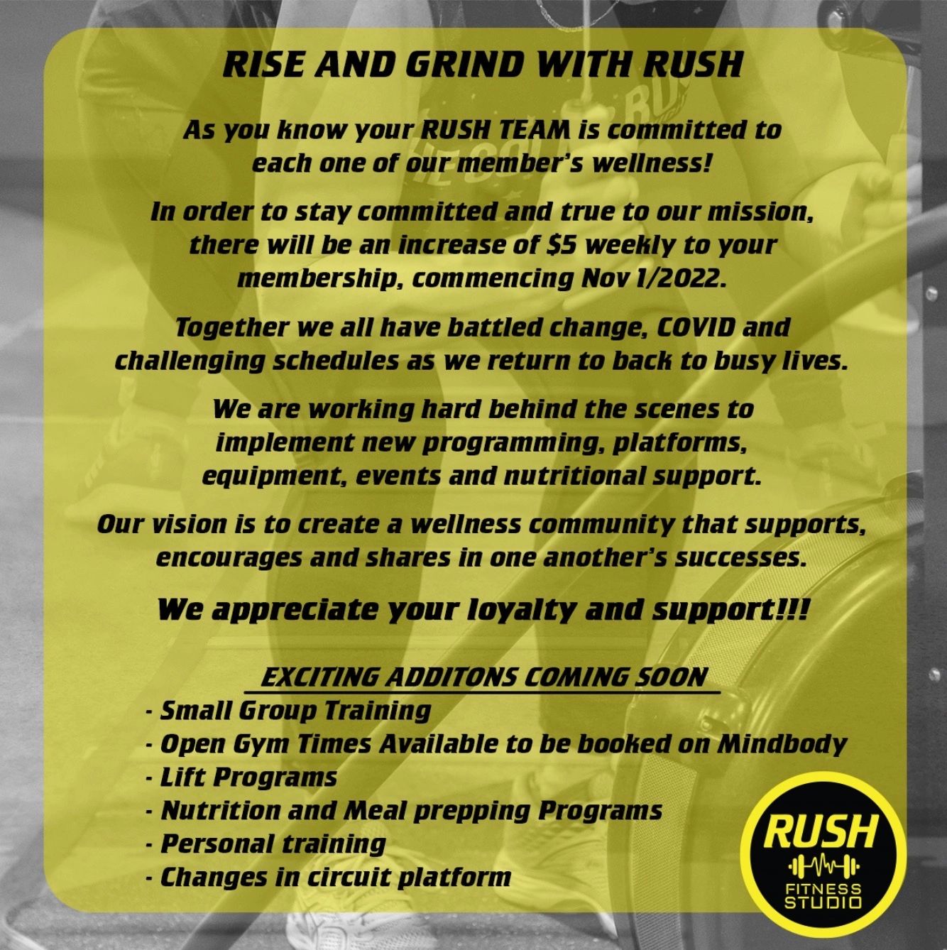 Programs Rush Fitness Studio